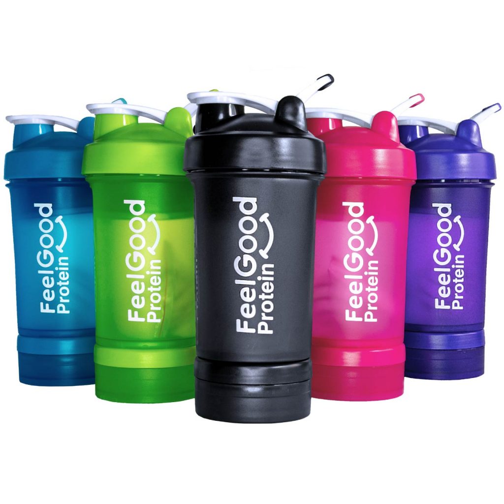Feel Good Shaker Bottle 650ml + 2 Containers | Cost Price Supplements ...