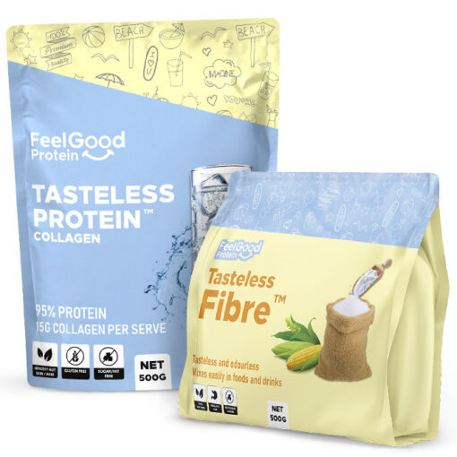 Bundle Pack! Tasteless Protein and Fibre 500g by Feel Good Protein