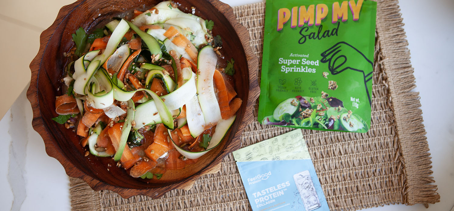 Ribbon Salad with Zingy Protein Dressing | Cost Price Supplements Australia