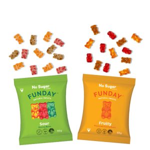 Gummy Natural Lollies (No added sugar) 50g by Funday – Pack Of 5 | Cost ...